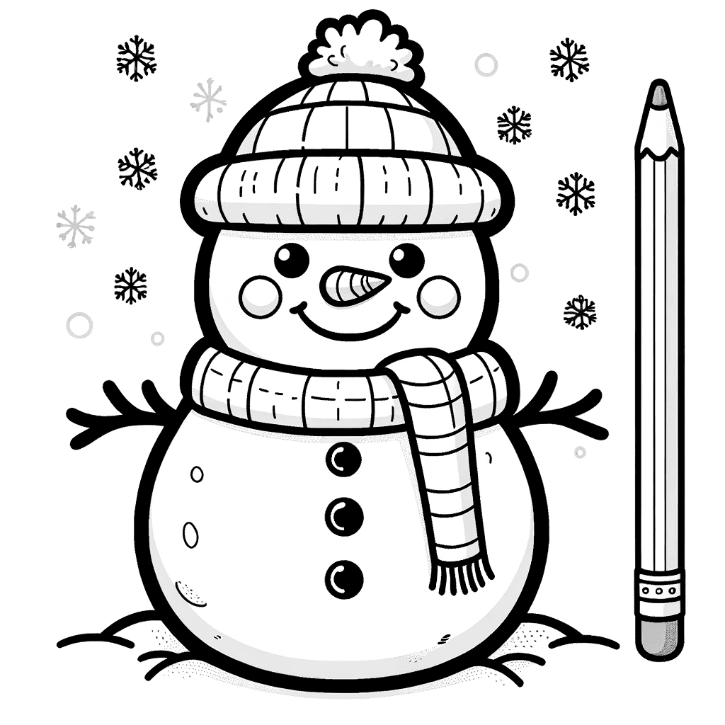 Färgläggningsbilder jul med jultomte & julgran (skriv ut)